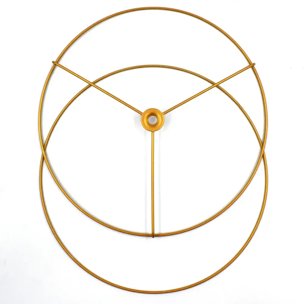 30cm US Spider Fitter 1/2" Washer Circular Lampshade Ring Set - Gold
