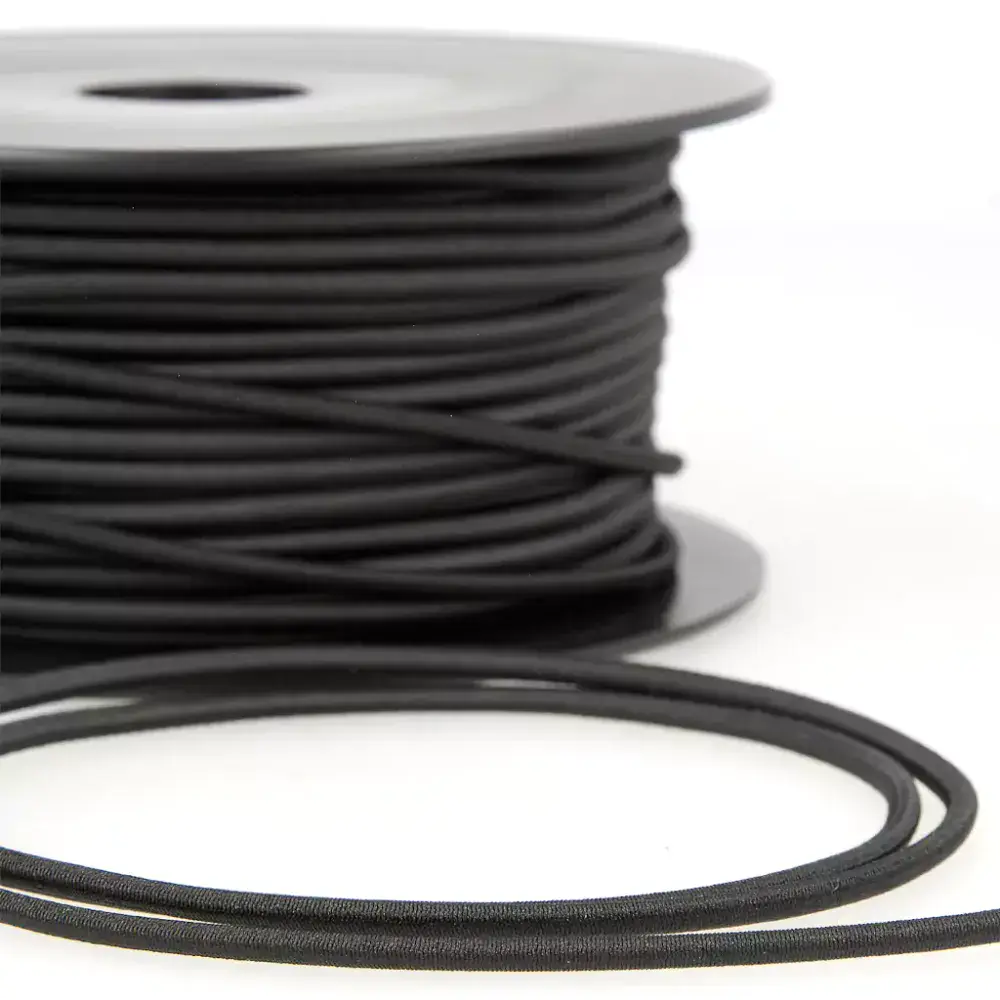 3mm Black Round Elastic Cord | Dannells