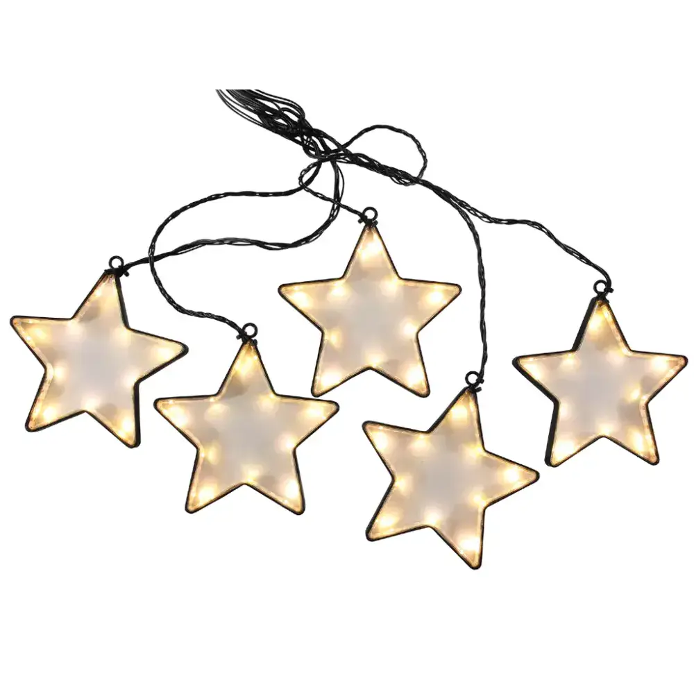75 Warm LED Stars X5 - With Timer