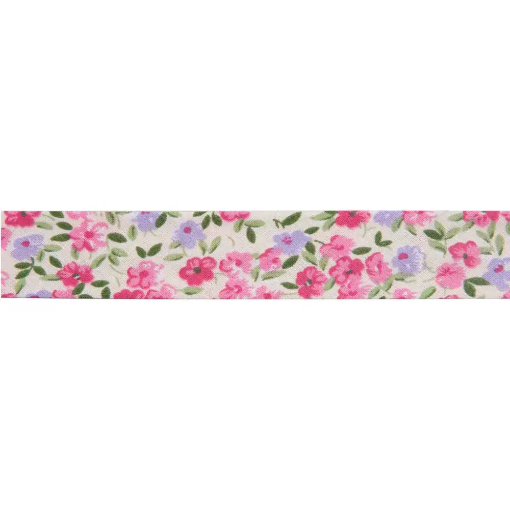 Floral Print Bias Binding Trim | 20mm x 25m | Dannells