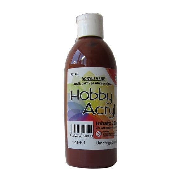 Burnt Umber Acrylic Paint - 250ml | Dannells