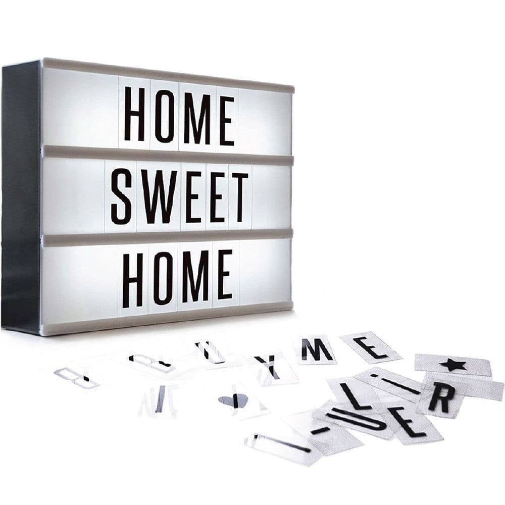 Cinematic Light Box A4 with 84 Letters and Symbols - Battery Operated