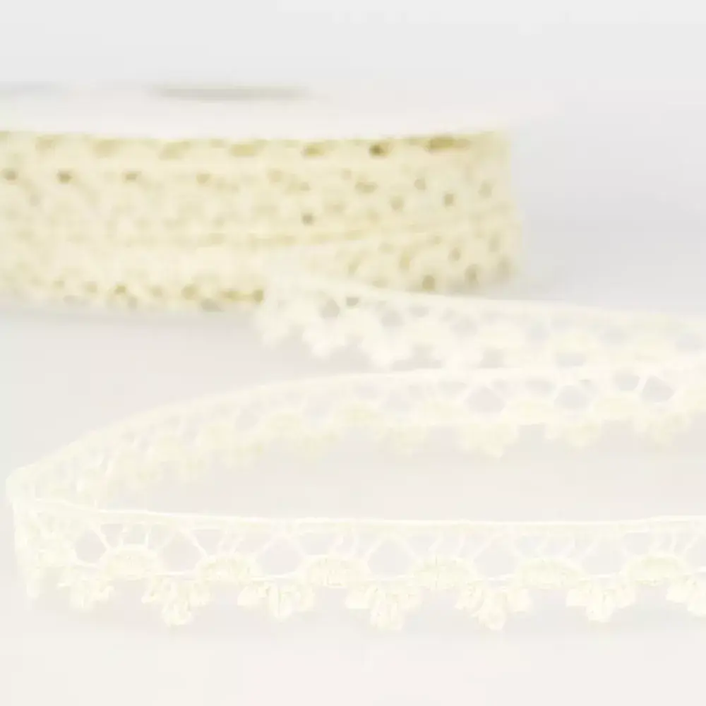Cotton Lace Trim | Ivory | 30m x 5mm | Dannells