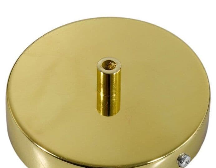 Cylindrical Metal Ceiling Rose Kit - Brass
