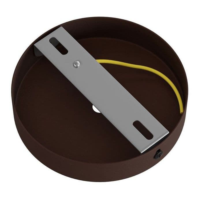 Cylindrical Metal Ceiling Rose Kit - Painted Dark Rust