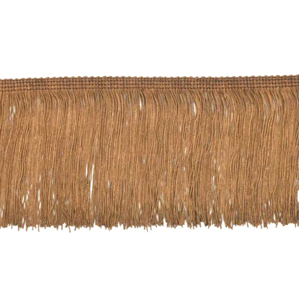 Dannells Chainette Fringe - Brown 100mm