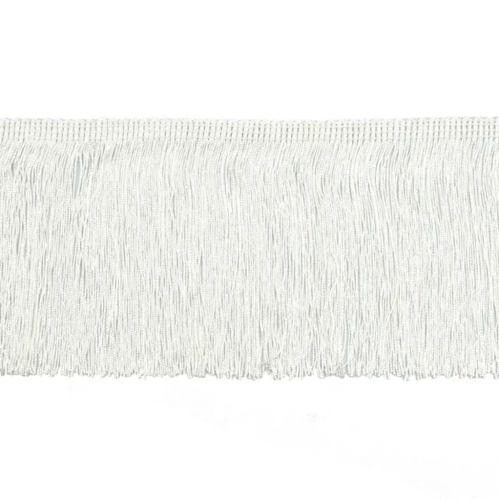 Dannells Chainette Fringe - White 100mm