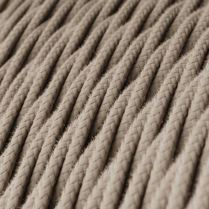 Dove Cotton Twisted 3-Core Textile Cable
