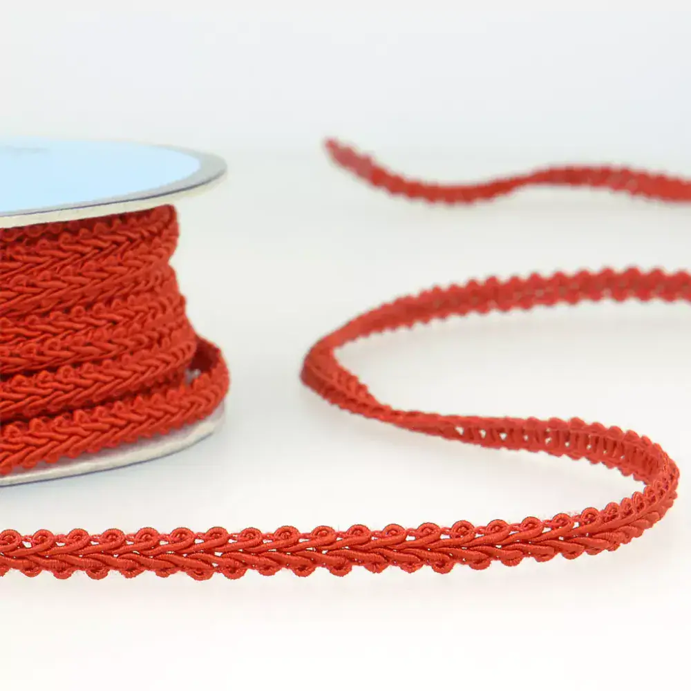 Gimp Braid Trim | Red | 25m x 6mm | Dannells