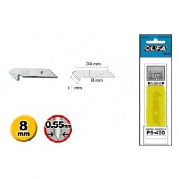 Olfa PB-450 - Pack of five blades for Plastic Cutter PC-S OLF/PB450