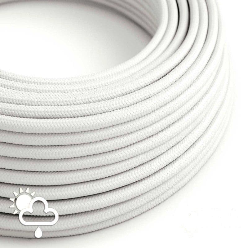 Outdoor Electric Cable Covered in White Rayon - EIVA Compatible
