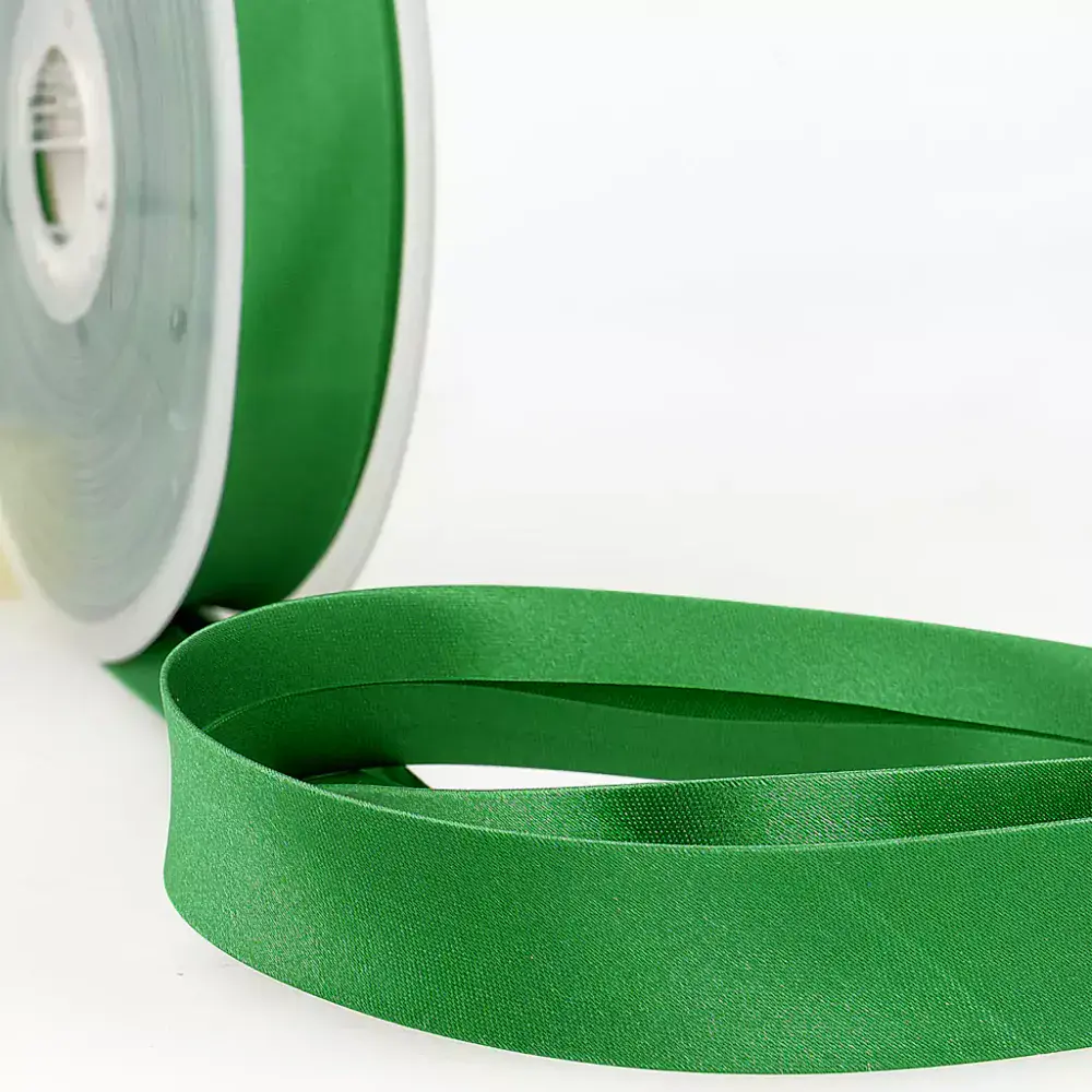 Satin Bias Binding | Emerald Green | 25m x 20mm | Dannells