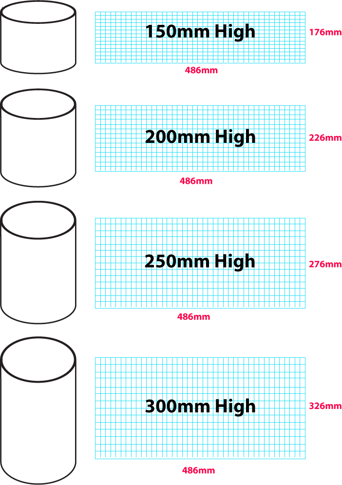 150mm Diameter - Self Adhesive Panels