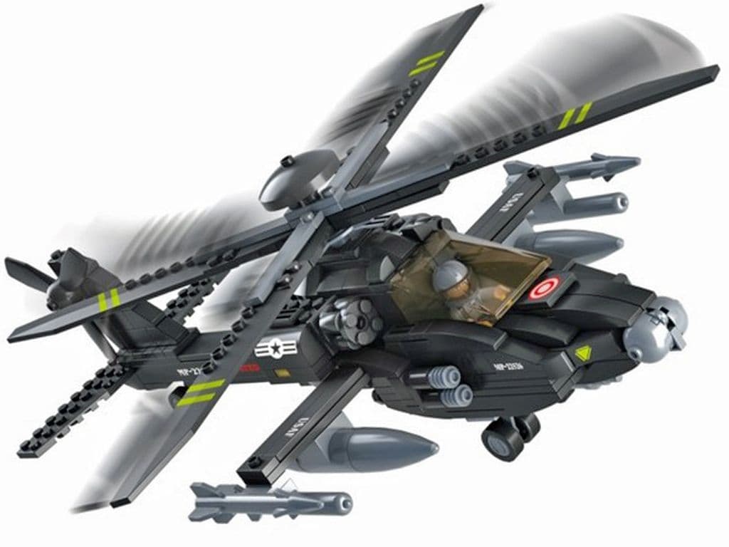 USAF Apache Helicopter B0511 bricks & blocks toys | toy&model