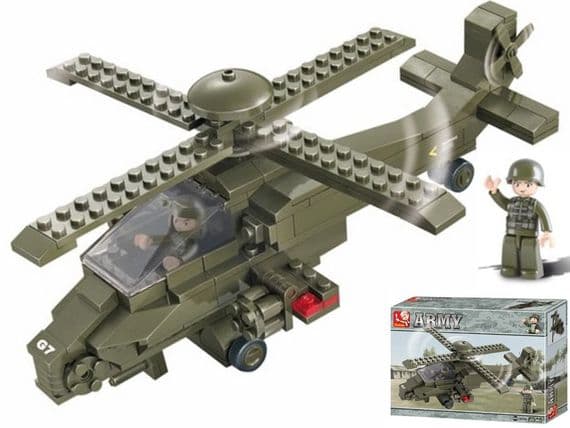 Army apache helicopter B0298 bricks & blocks toys | toy & model