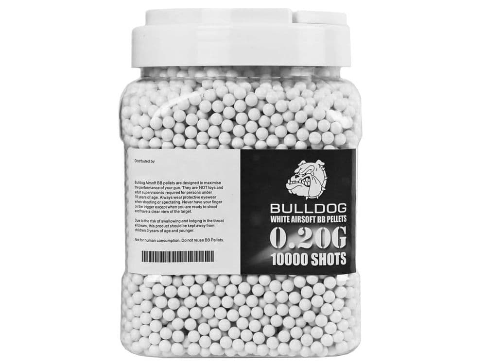 Bulldog 10000 x 20g 6mm BB Pellets White In Tub | Toy & Model