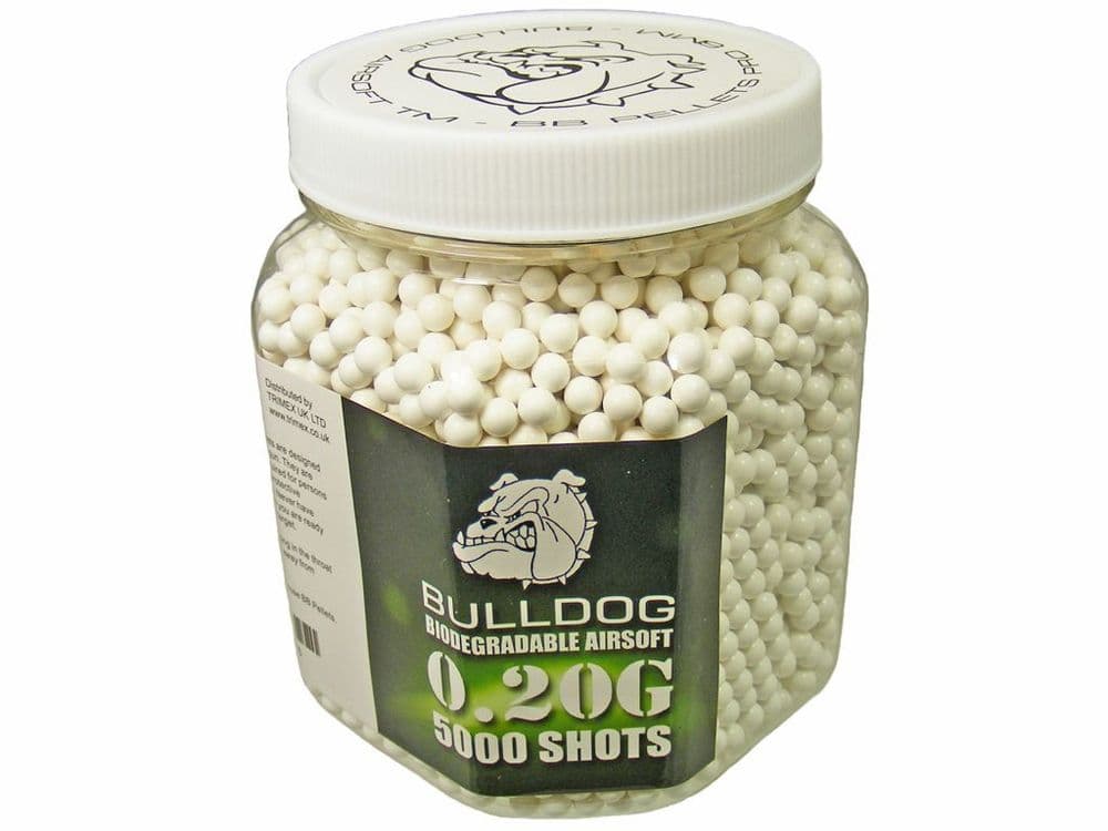 Bulldog Bio 5000x20g White Airsoft BB Pellets Tub | Toy & Model