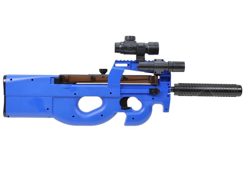 D90H BB Gun P90 electric airsoft rifle black 2 tone | Toy & Model