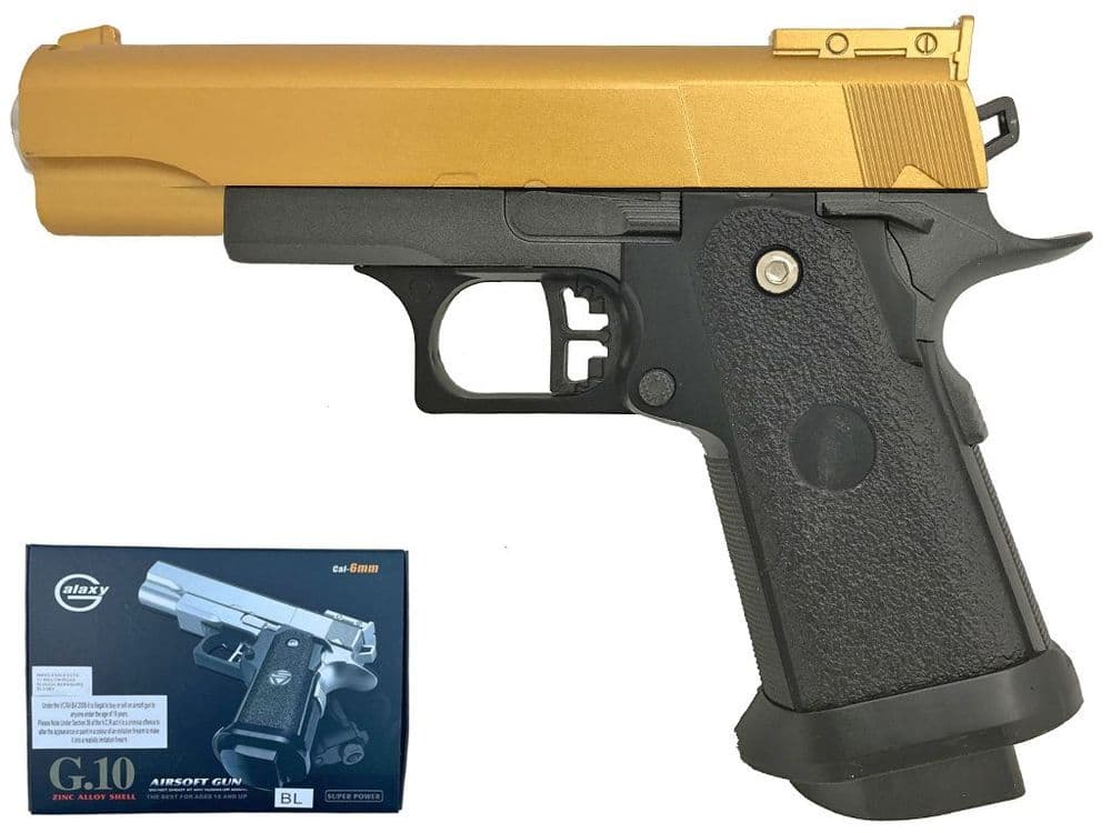 G10 BB Gun 1911 spring airsoft pistol black 2 tone | Toy & Model