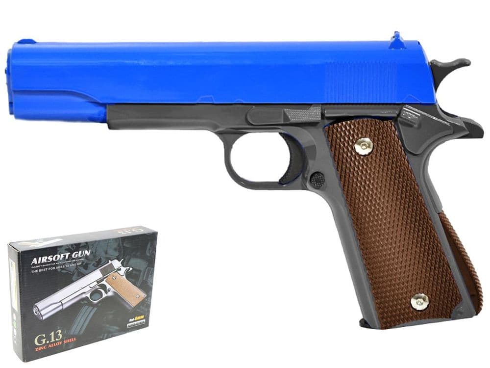 G13 BB Gun 1911 spring airsoft pistol black 2 tone | Toy & Model