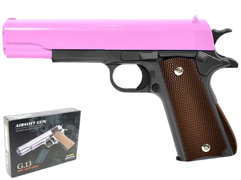G13 BB Gun 1911 Spring Airsoft Pistol Pink 2 Tone | Toy & Model