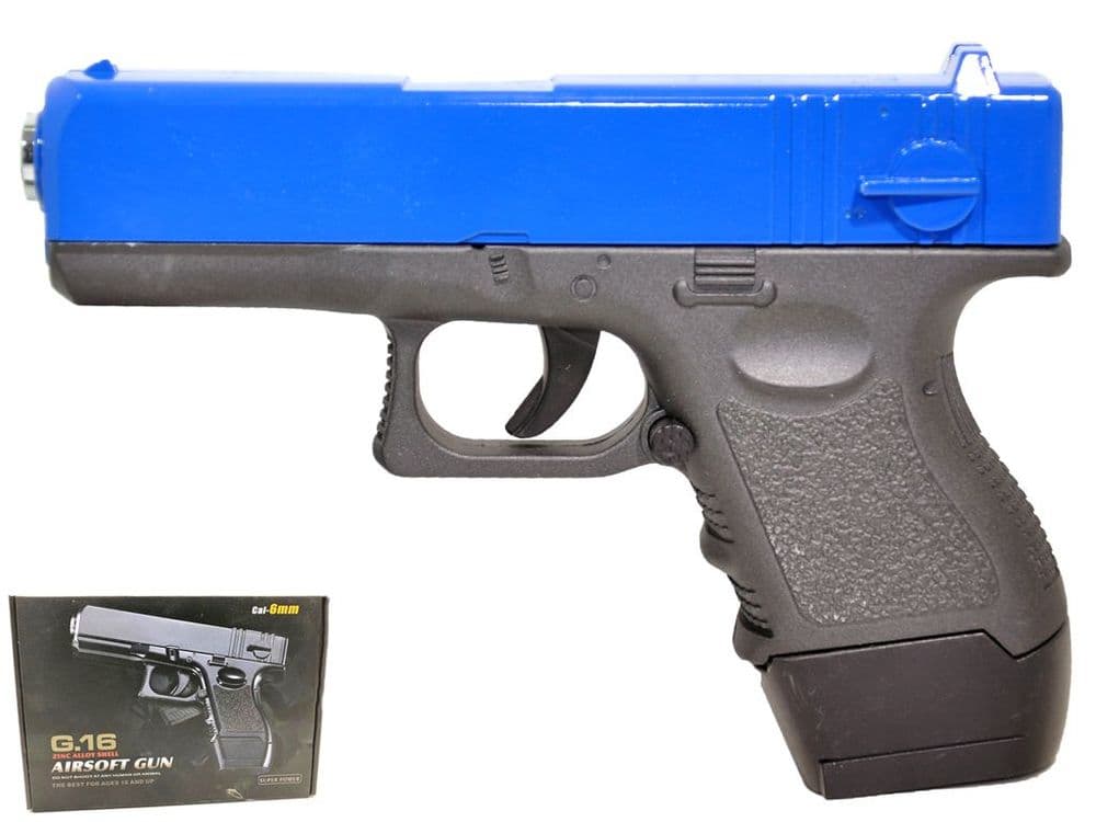G16 BB Gun G18 Spring Airsoft Pistol Black 2 tone | Toy & Model