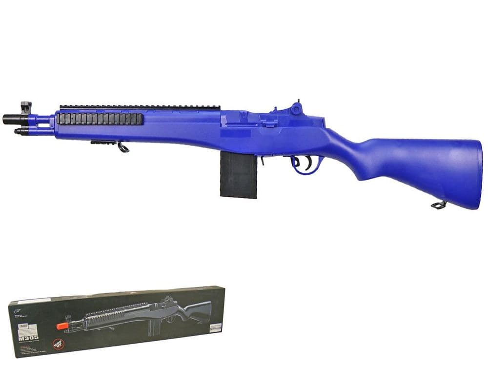 M305 BB Gun M14 Spring Airsoft Rifle Blue 2 Tone | Toy & Model
