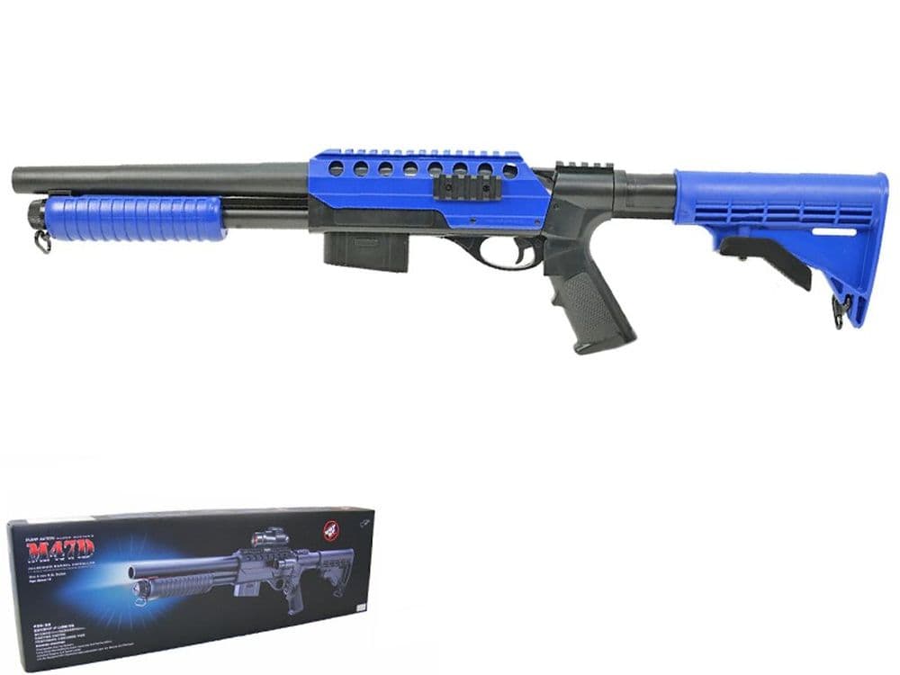 M47D1 BB Gun M500 Spring Airsoft Shotgun Black 2 Tone | Toy & Model