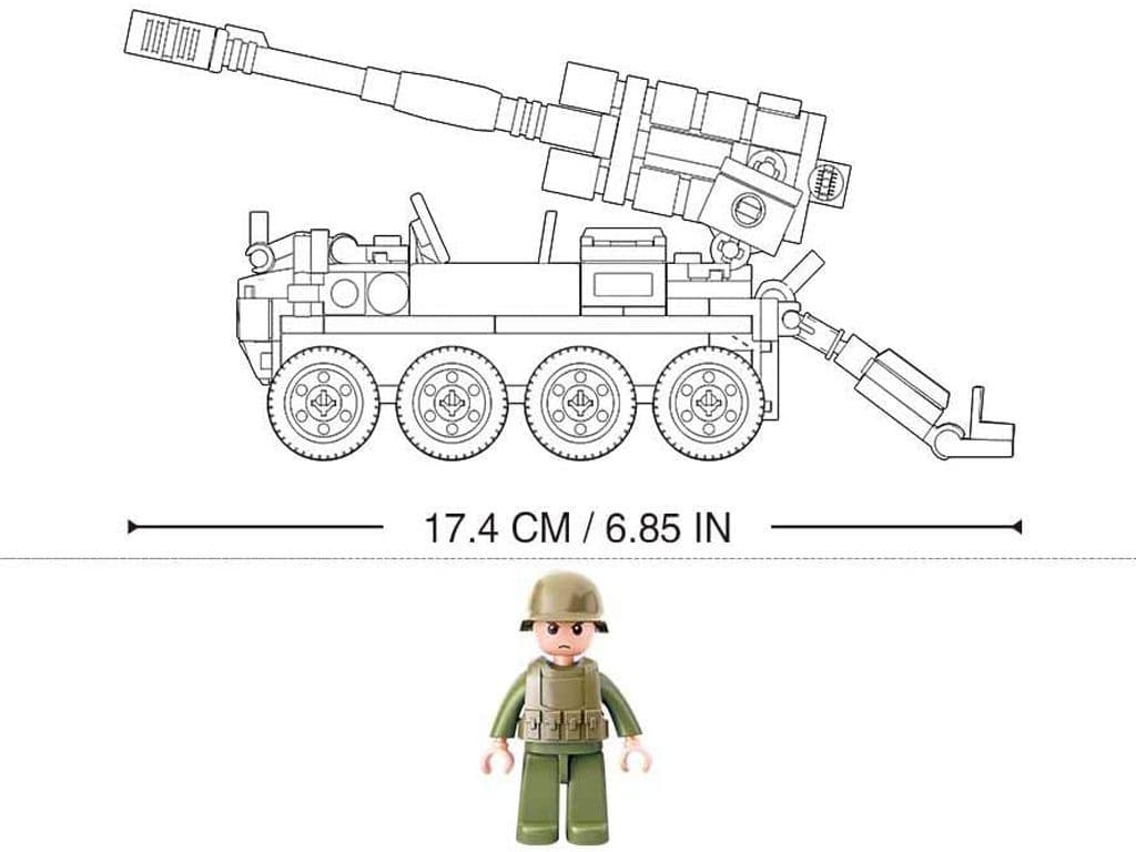 Mobile Artillery Gun M38 B0751 | Construction & Building Toys | TOY & MODEL