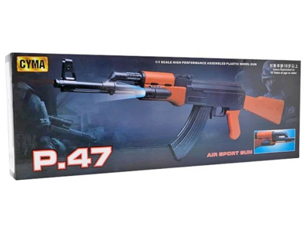 P47 BB Gun AK47 Spring Assault Rifle Blue 2 tone | Toy & Model