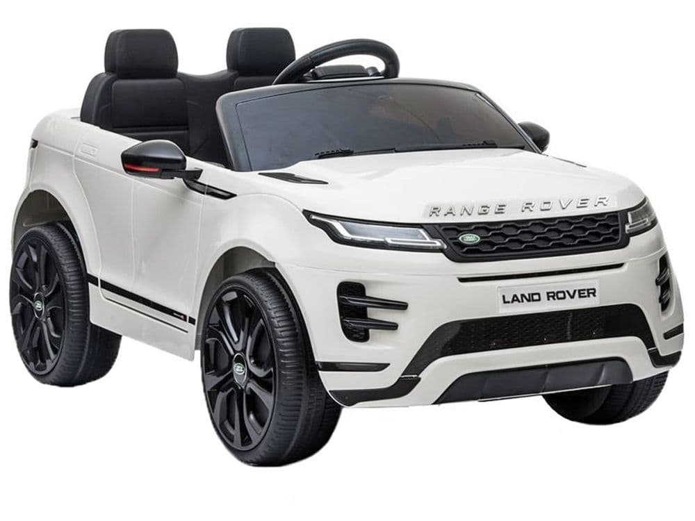 Range Rover Evoque White | Kids Sit On & Ride In Toy Car 12v Electric ...