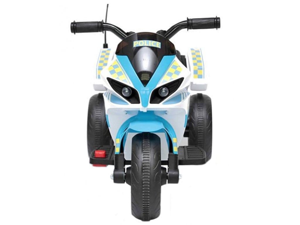 Police Trike White & Blue | 6v Electric Kids Ride On 3 Wheel Bike | TOY ...