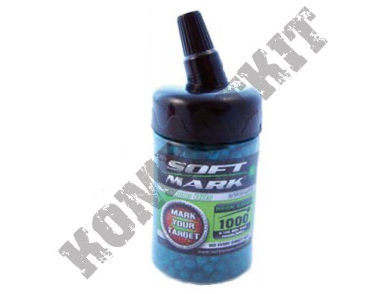 KOMBATKIT: 1000 x 6mm x 0.12g Green Marking Airsoft BB Gun Pellets in tub