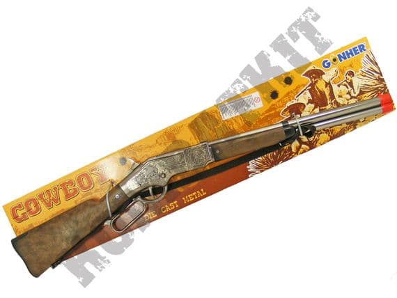 KOMBATKIT: 1193 Die-Cast Metal Cowboy 8 Shot Toy Cap Gun Toy Rifle 82cm