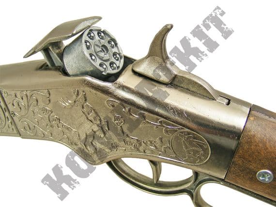 KOMBATKIT: 1193 Die-Cast Metal Cowboy 8 Shot Toy Cap Gun Toy Rifle 82cm