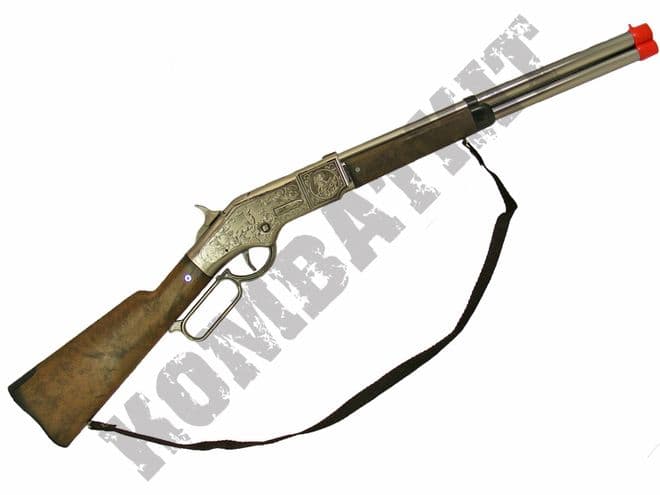 KOMBATKIT: 1193 Die-Cast Metal Cowboy 8 Shot Toy Cap Gun Toy Rifle 82cm