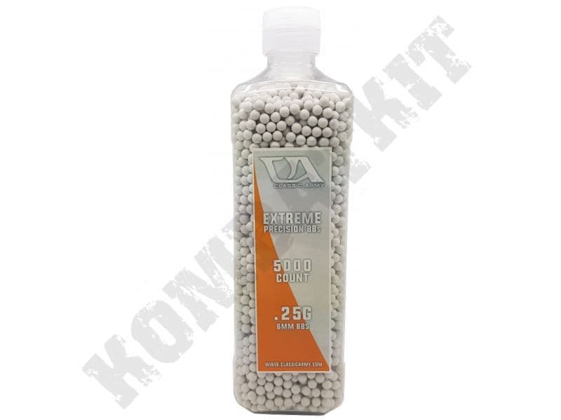 6mm BB Pellets 5000 x 25g White | Classic Army Airsoft Polished ...