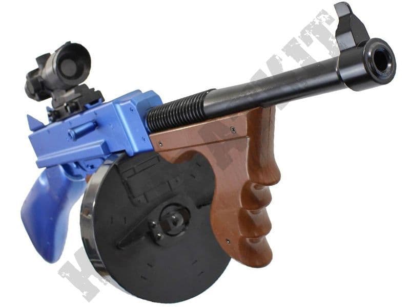 8903A BB gun Thompson 1921 Style Spring Airsoft Rifle Blue 2 Tone ...
