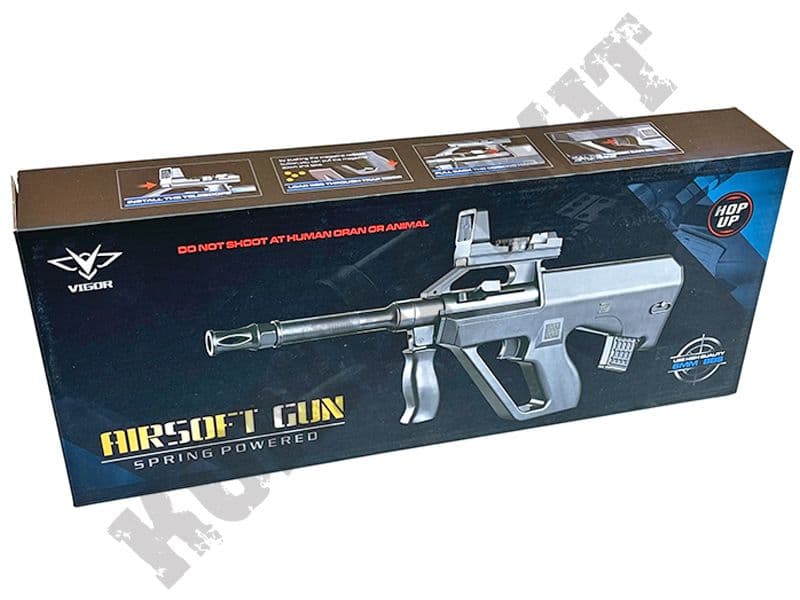 8911A BB Gun | AUG Replica Spring Airsoft Rifle Blue 2 Tone | Kombatkit