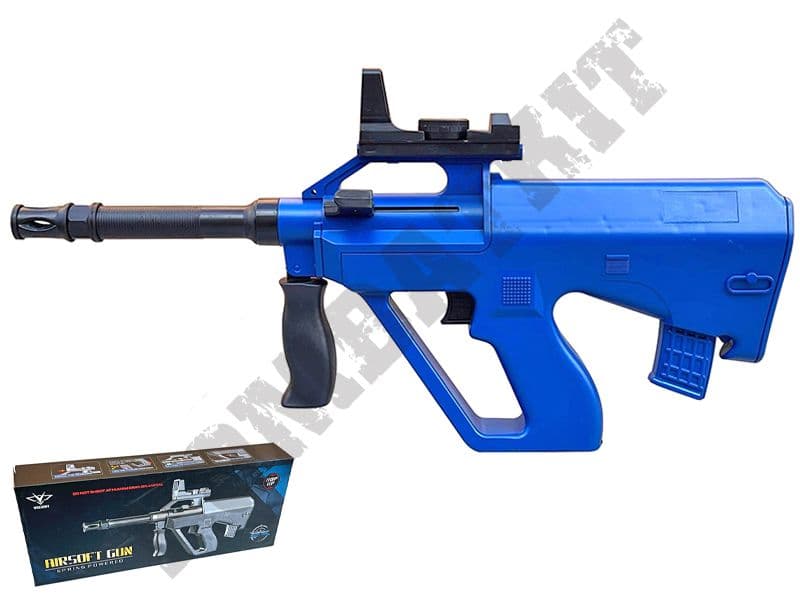 8911A BB Gun | AUG Replica Spring Airsoft Rifle Blue 2 Tone | Kombatkit