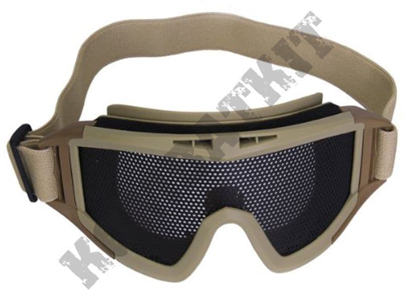 KOMBATKIT: airsoft glasses metal mesh safety goggles eye protection ...