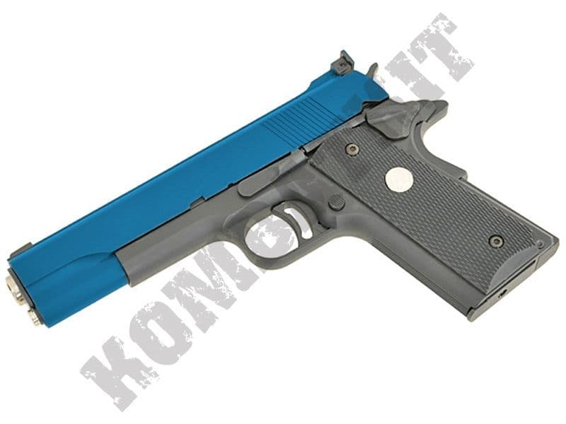 Army R29 BB Gun | M1911 MKIV Pistol Airsoft Gas Blowback 2 Tone Blue ...