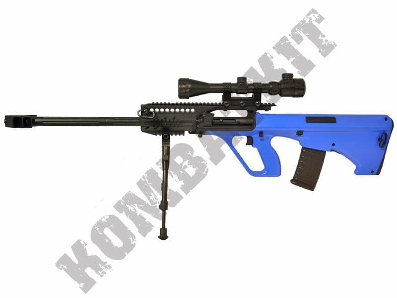 JG0446 BB Gun | AUG-5 Sniper Style Electric Airsoft Rifle Blue 2 Tone ...