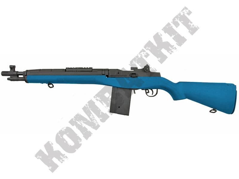 CM032A BB Gun | M14 Military Electric Airsoft Rifle 2 Tone Blue Black ...