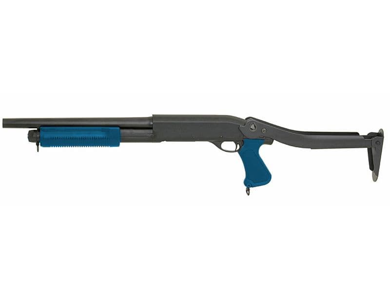 CM352M BB Gun | 870 Breacher Tactical Airsoft Shotgun Two Tone Blue ...