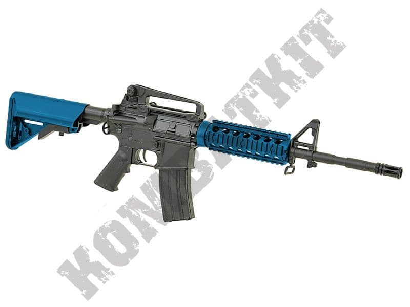 CM507 BB Gun | M4 RIS Replica Electric AEG Airsoft Rifle 2 Tone Blue ...