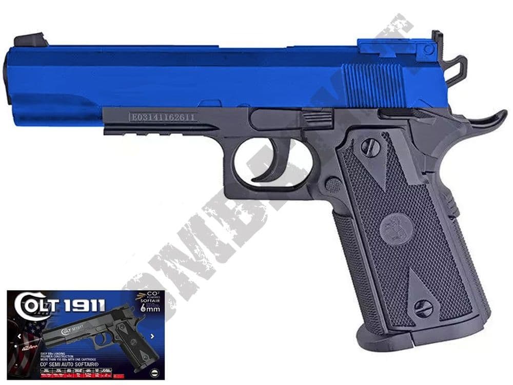 Colt M1911 Railed Co2 Airsoft Pistol Black 2 Tone | Kombatkit