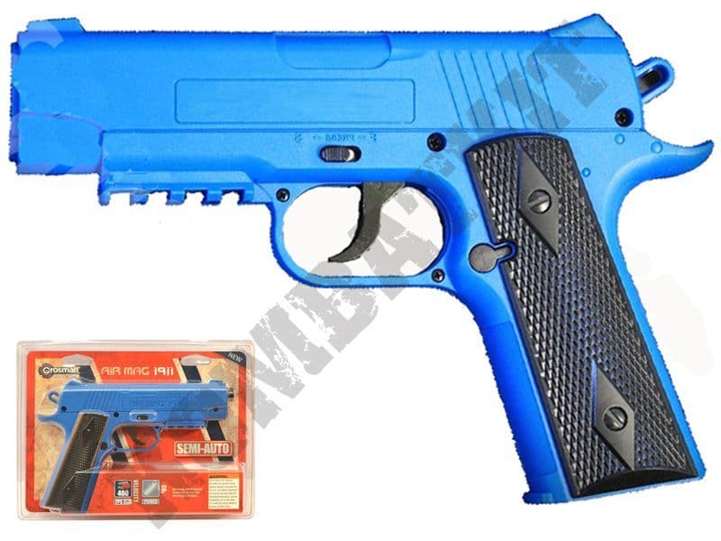 Air Mag BB Gun | 1911 Replica CO2 Gas Airsoft Pistol 2 Tone Blue ...