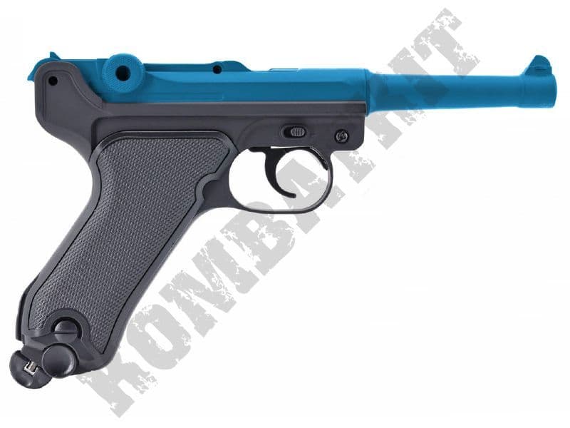 PO8 BB Gun | Luger Replica CO2 Gas Airsoft Pistol Black & 2 Tone Metal ...