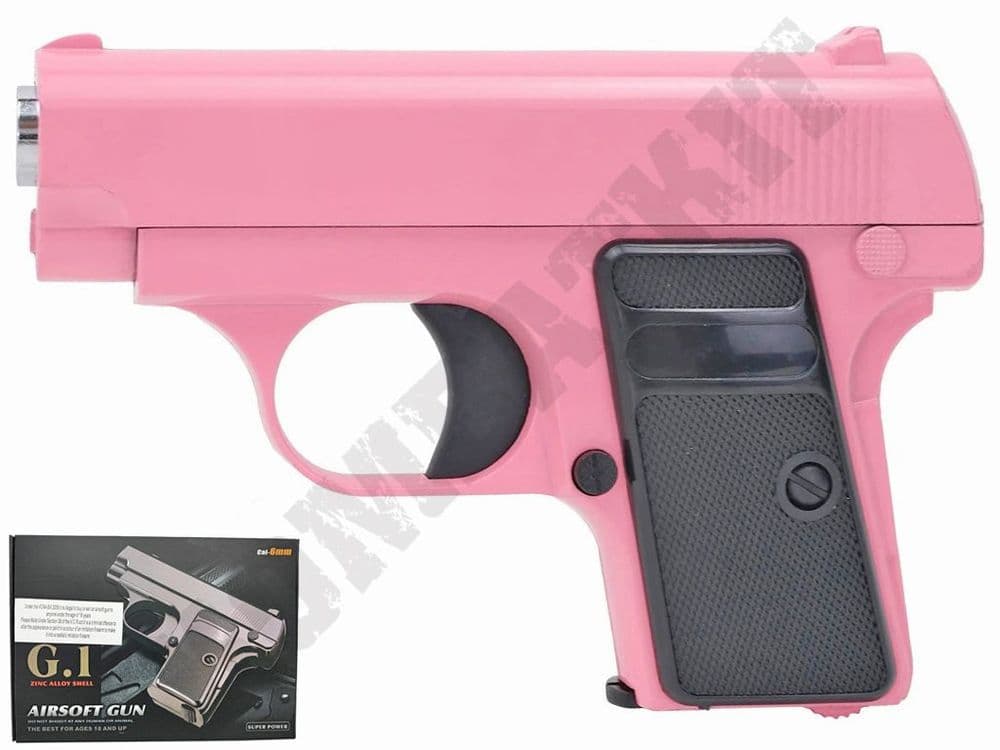 G1 BB Gun Colt 25 Spring Airsoft Pistol Pink 2 Tone | Kombatkit